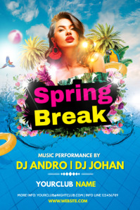 Spring Break Poster Template | PosterMyWall