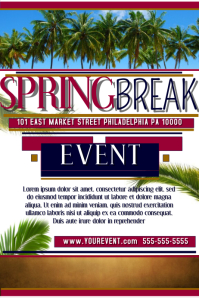 SPRING BREAK Template | PosterMyWall