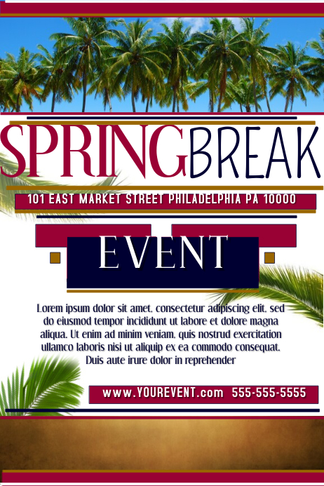 Spring Break Template | PosterMyWall