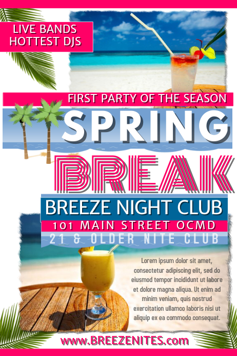 SPRING BREAK Template | PosterMyWall