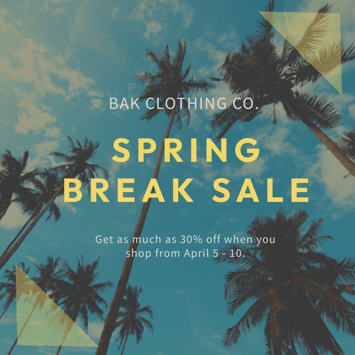 De Plantilla de Venta de Vacaciones de Primavera | PosterMyWall