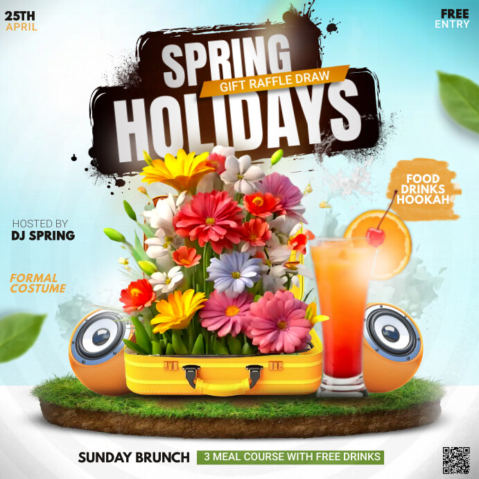 Copy of Spring break social media ad | PosterMyWall