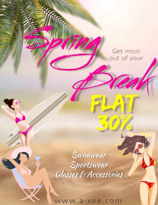 Spring Break Template | PosterMyWall