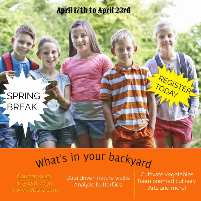 Spring break template | PosterMyWall