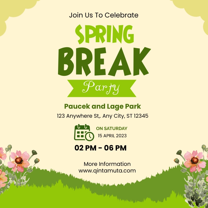 spring break template | PosterMyWall