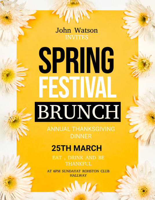 Plantilla de Brunch de Primavera | PosterMyWall