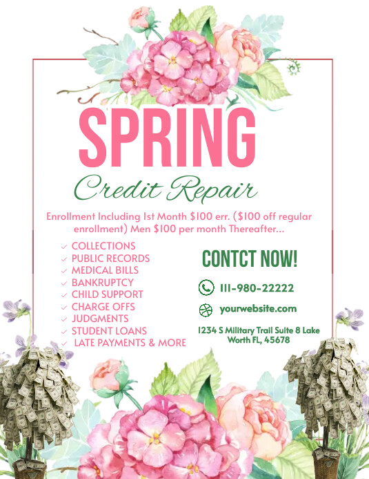 Spring Credit Repair flyer Template | PosterMyWall