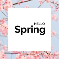 Hello Spring Instagram Post. Template | PosterMyWall