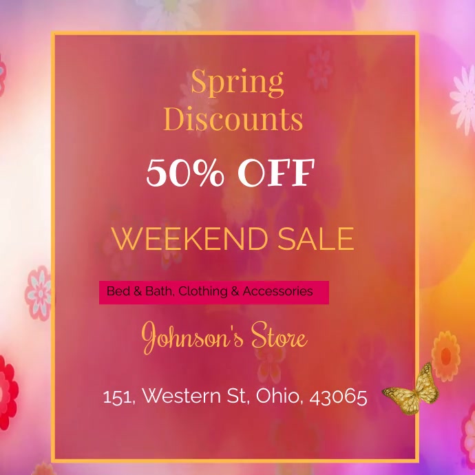 Plantilla de Primavera de Descuento | PosterMyWall