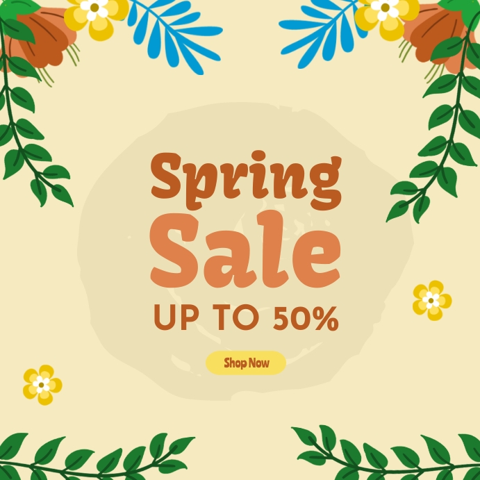 Spring Discount Sale Instagram Post Template | PosterMyWall