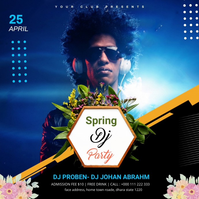 Spring Dj Template | PosterMyWall