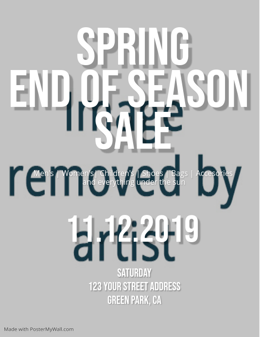 Copy of Spring End of Season Sale Flyer Template | PosterMyWall