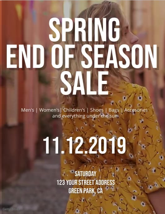 Spring End of Season Sale Flyer Template | PosterMyWall