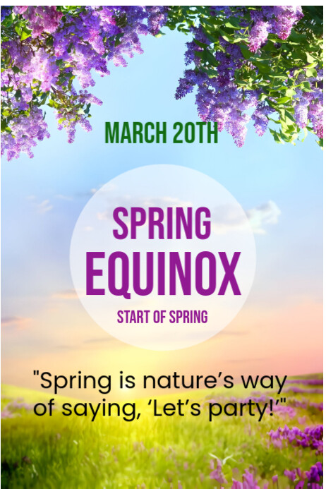 Plantilla de Spring Equinox ( Start of Spring) | PosterMyWall