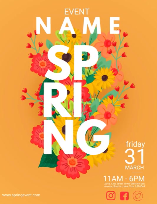 Spring Event Flyer Template | PosterMyWall