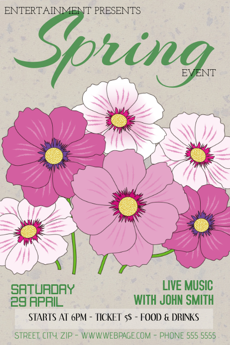 Spring Event Flyer template | PosterMyWall