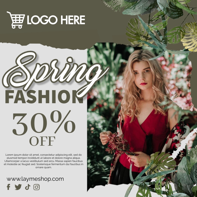 Spring Fashion Ads Template | PosterMyWall