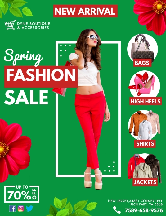 Copy of Spring Fashion Sale Flyer Template | PosterMyWall
