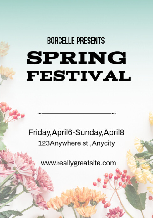 Spring Festival A4 Template | PosterMyWall
