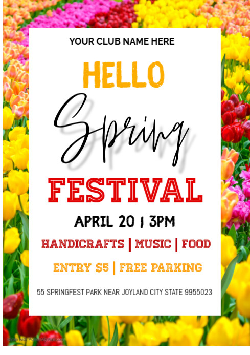 Spring Festival A4 Template | PosterMyWall