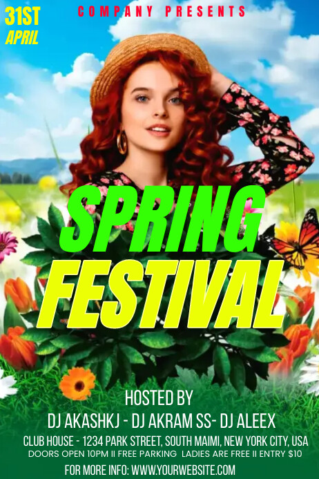 SPRING FESTIVAL BANNER Template | PosterMyWall