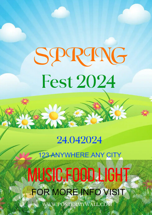 Spring Festival design Template | PosterMyWall