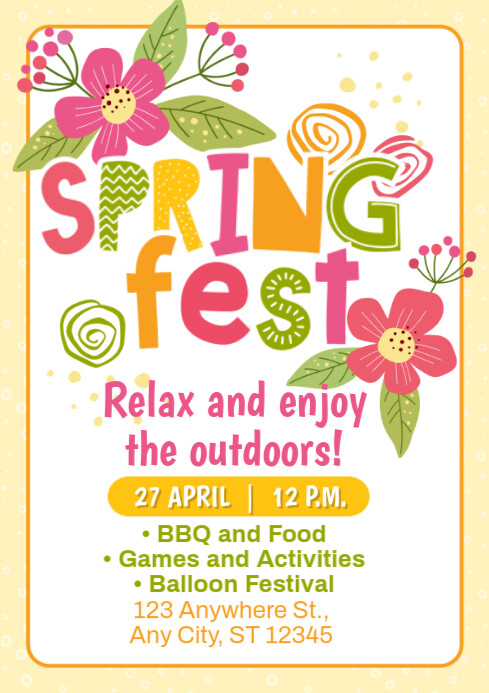 Spring Festival Event Flyer Template | PosterMyWall