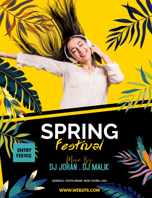 Spring Festival flyer Template | PosterMyWall
