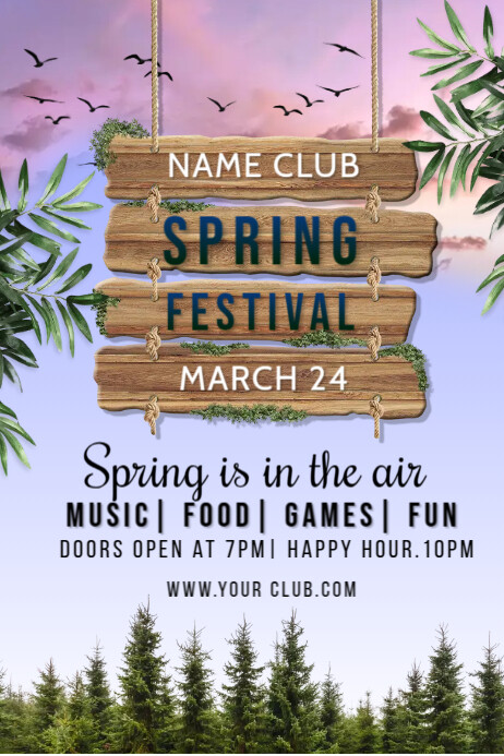 Spring Festival Flyers Template | PosterMyWall