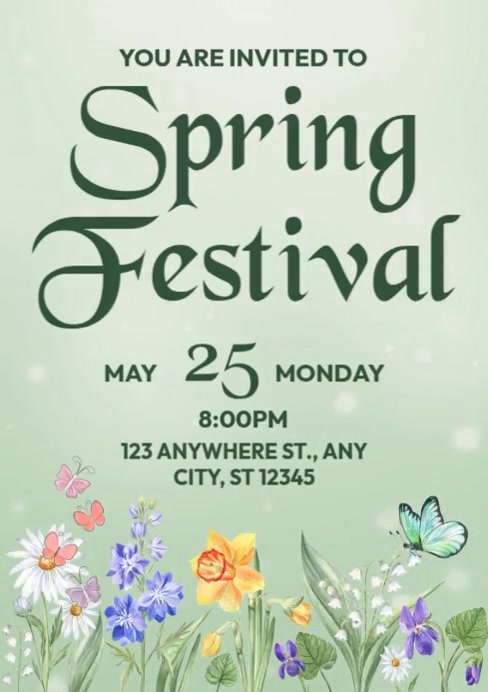 Spring Festival Party Ads Template | PosterMyWall