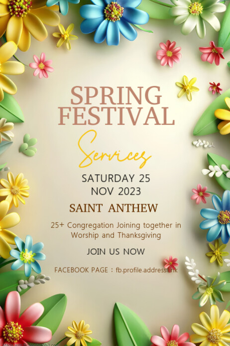 Spring Festival Poster Template | PosterMyWall