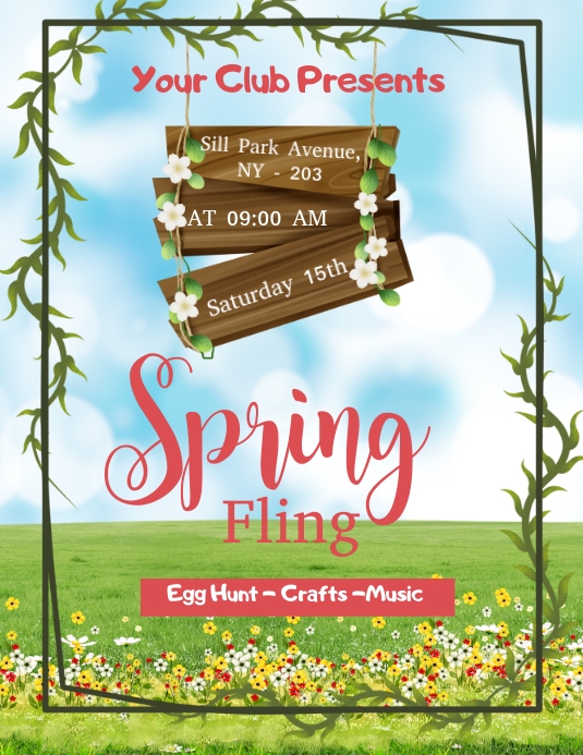 Copy of Spring Fling, Spring | PosterMyWall