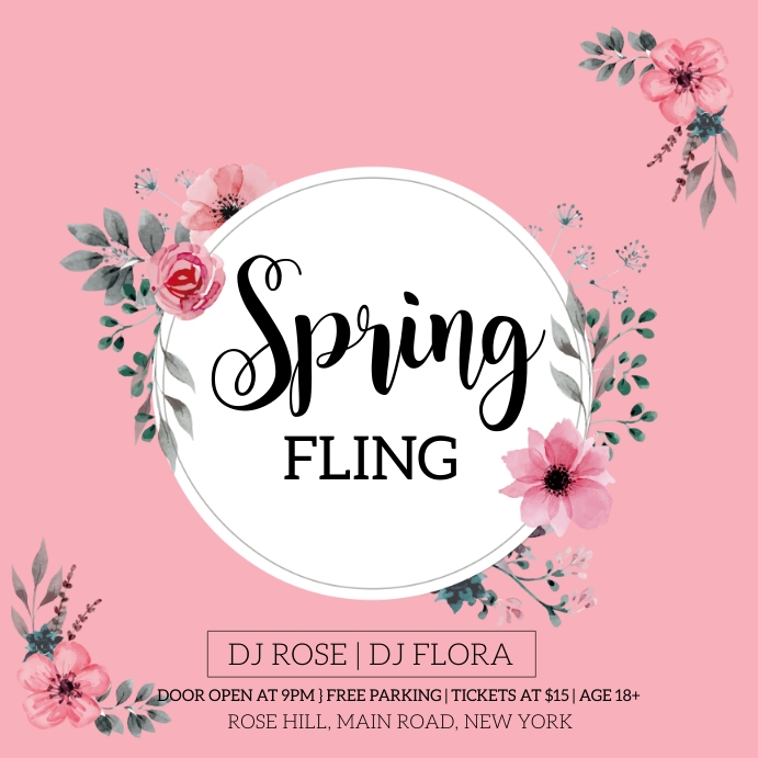 Spring Fling Design Template | PosterMyWall