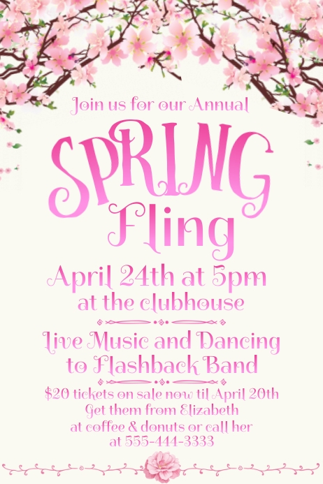 Plantilla de Spring Fling Event Poster | PosterMyWall