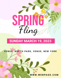 Spring fling party poster Template | PosterMyWall