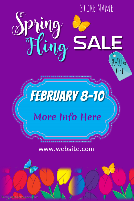 Copy of Spring Fling Sale Poster Template | PosterMyWall