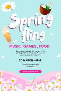 Spring Fling Invitation Layout Template | PosterMyWall