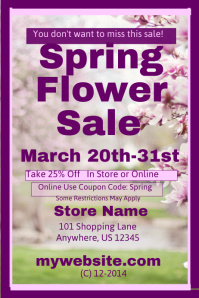 Flower Sale Template | PosterMyWall