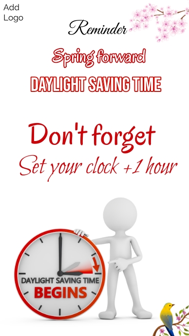 Copy of spring forward,daylight saving time | PosterMyWall