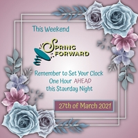 Spring FoRward daylight saving instagram post Template | PosterMyWall