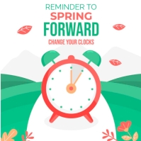 SPRING FORWARD DAYLIGHT SAVINGS TIME DESIGN Template | PosterMyWall