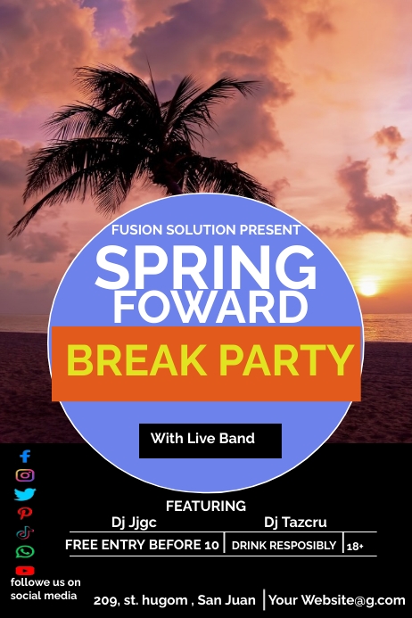 Spring forward Template | PosterMyWall