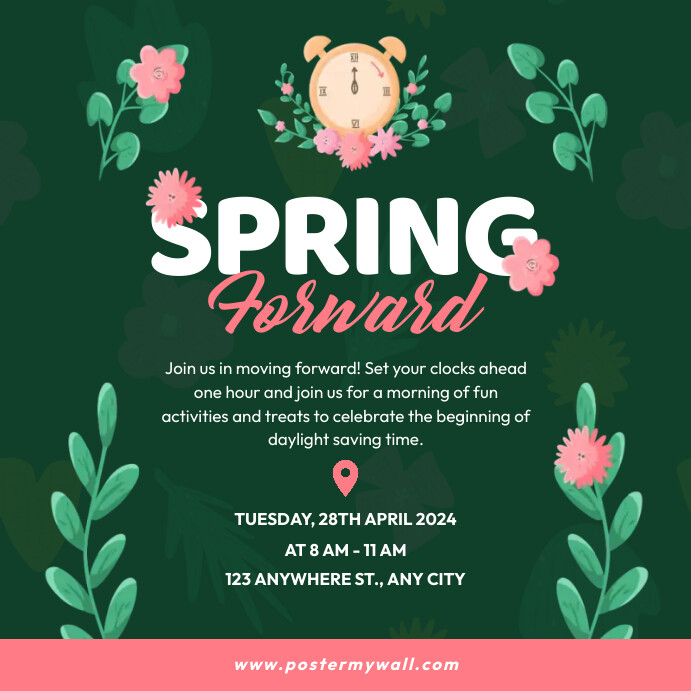 Modèle Spring Forward | PosterMyWall