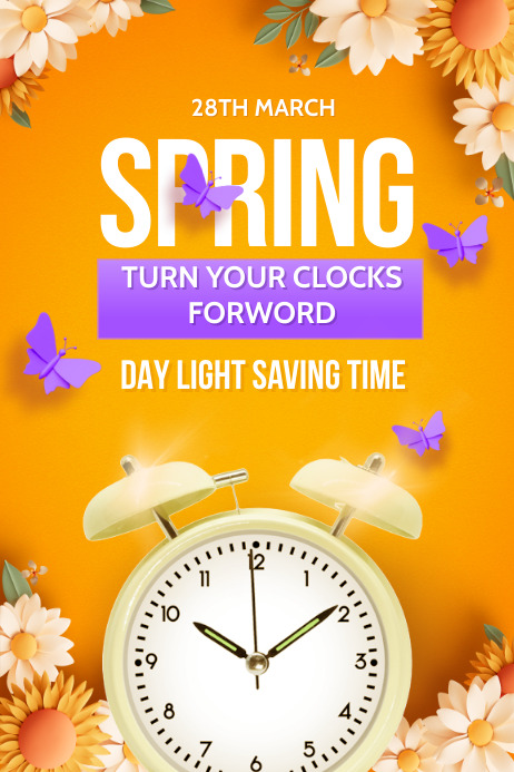 spring forward Template | PosterMyWall