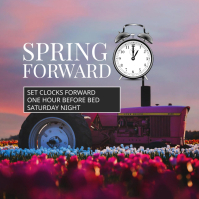 Spring FoRward daylight saving instagram post Template | PosterMyWall