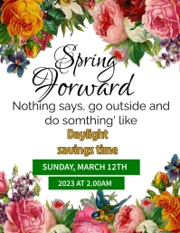 SPRING FORWARD Template | PosterMyWall