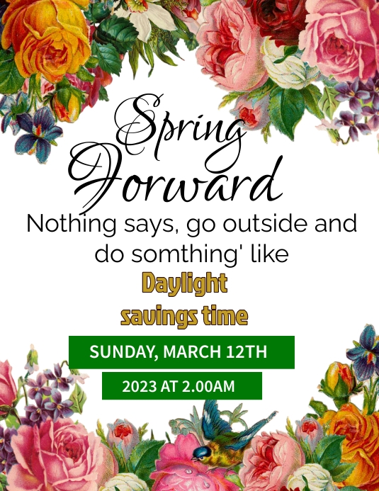 Spring forward Template | PosterMyWall