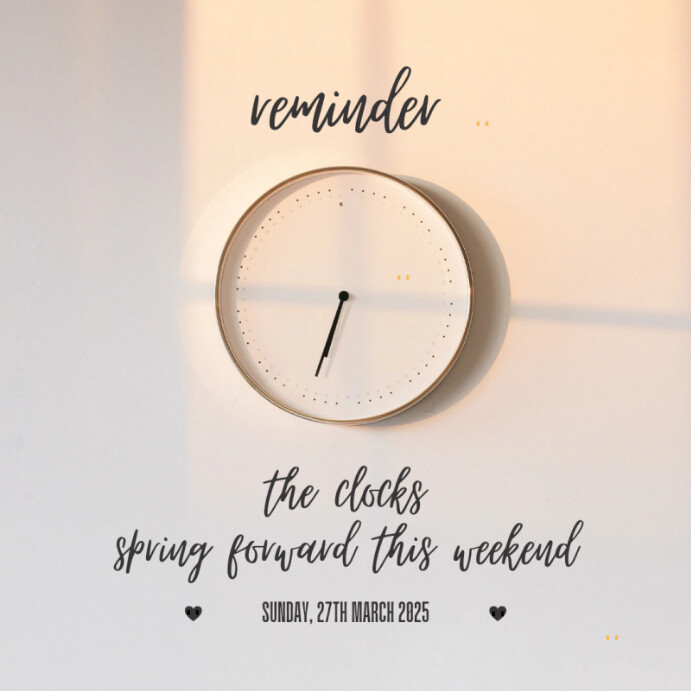 Copy of Spring forward design template Instagram post | PosterMyWall