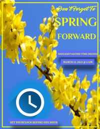 spring forward flyers Template | PosterMyWall