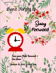 spring forward flyers Template | PosterMyWall